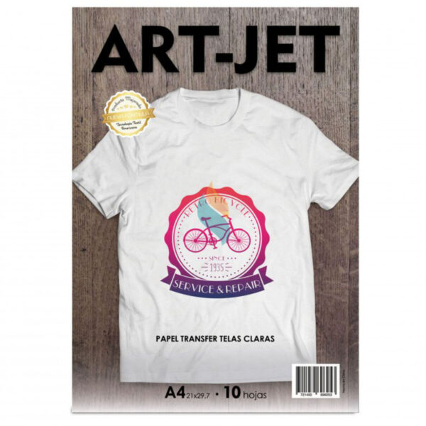 TRANSFER ROPA CLARA A4 X10 HOJAS 78 MICRONES DURALITE ART-JET | INNOA