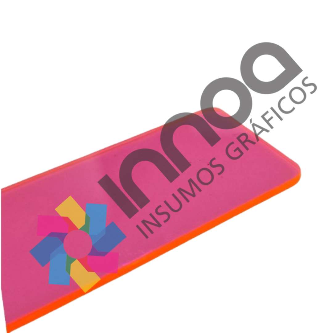 LAMINA DE ACRILICO NARANJA FLUO 130 X 90 CM - 2 MM ESPESOR | INNOA